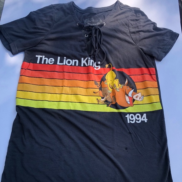 Disney | Tops | Vintage Laceup Disney Lion King Simba Timon Pumbaa ...
